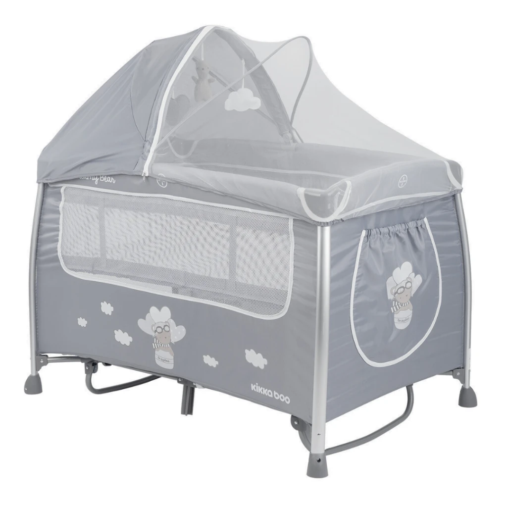 KIKKA BOO VIKEND KREVETIĆ 2 NIVOA,DREAMY BEAR GREY